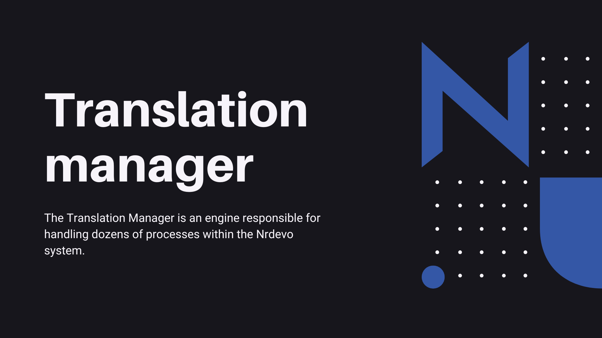 Translation manager - Nrdevo
